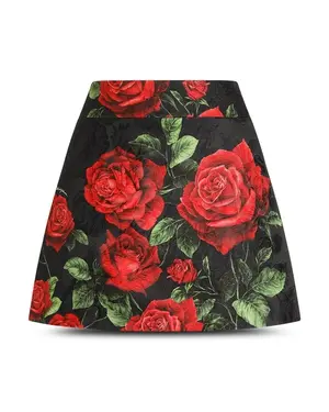 Dolce & Gabbana Rose Brocade Mini Skirt