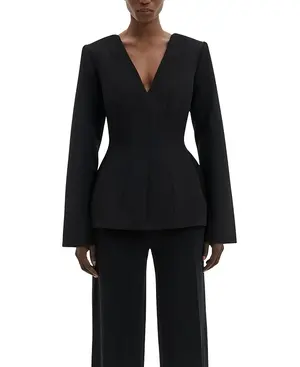 MALINA Ninni Cut-out Shoulder Hourglass Top - Black