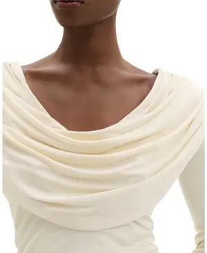 MALINA Signe Cowl Neck Jersey Top