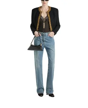 Balmain Bootcut Faded Denim Jeans