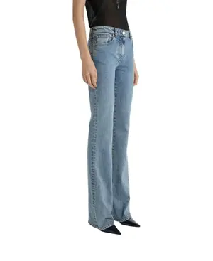 Balmain Bootcut Faded Denim Jeans
