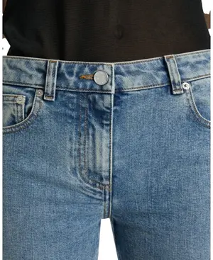 Balmain Bootcut Faded Denim Jeans