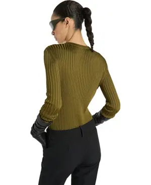Balmain Buttoned Ribbed Knit Cardigan