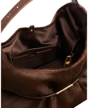 Balmain Sphynx Medium Bag In Pony-effect Leather