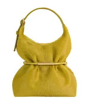 Balmain Sphynx Mini Bag In Pony-effect Leather - Yellow