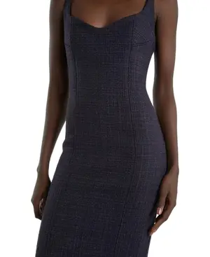 Balmain Tweed Dress With Spaghetti Straps