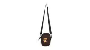 A BATHING APE Ape Head Embroidered Crossbody Bag