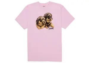 Supreme Puppies Tee Shirt Light Pink