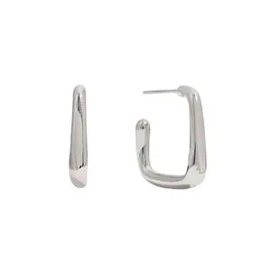 NAZZAR Square Open Hoops - Silver