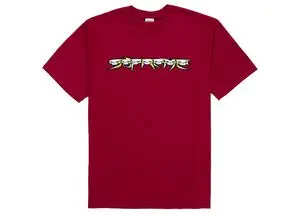 Supreme Skulls Spellout Tee Shirt - Cardinal