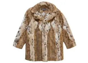 Supreme Lynx Faux Fur Windstopper Overcoat - White