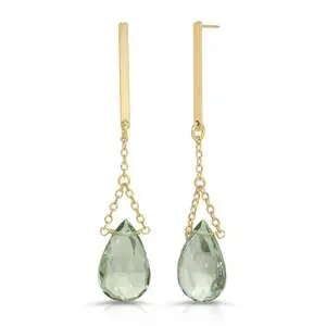 HEATHER HAWKINS Amethyst Gemstone Drop Earrings - Green
