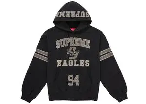 Supreme Rhinestone Eagle Hooded Sweatshirt - Black
