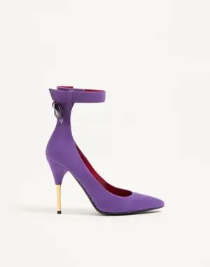 Valentino Garavani Fatale Suede Pumps 105mm - Purple