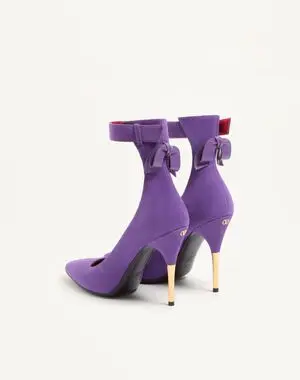Valentino Garavani Fatale Suede Pumps 105mm - Purple