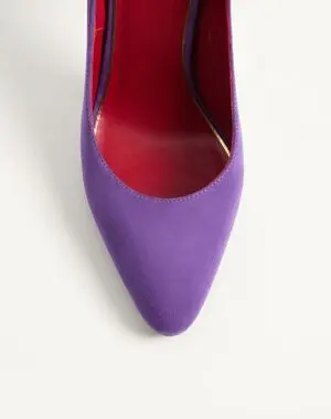 Valentino Garavani Fatale Suede Pumps 105mm - Purple