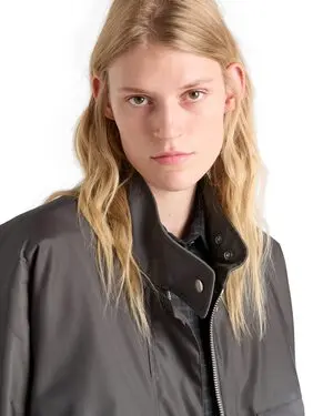 Prada Washed Re-nylon Blouson Jacket - Grey