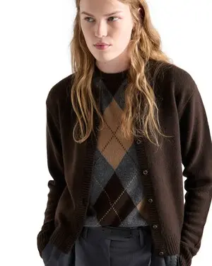 Prada Cashmere Cardigan - Brown