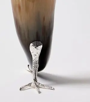 TAVARES 1922 Horn And Sterling Silver Vase