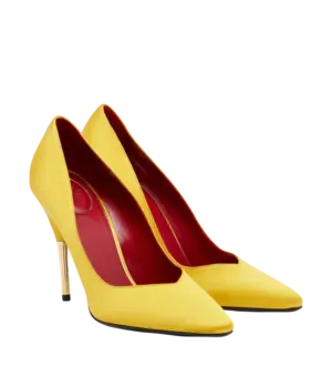 Valentino Garavani Enigme Satin Pumps - Yellow