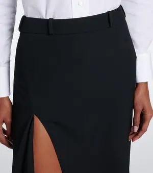 Givenchy Asymmetric Wool Midi Skirt
