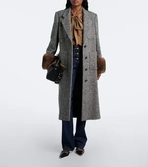 Valentino Garavani Herringbone Coat - Grey