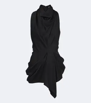 Givenchy Draped Satin Top - Black