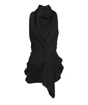 Givenchy Draped Satin Top - Black
