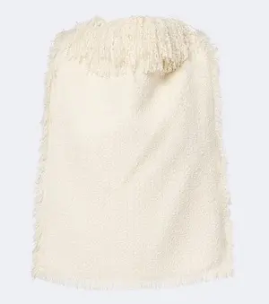 RÓHE Fringed Bouclé Top
