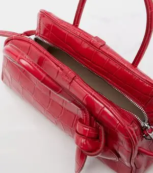 Jacquemus Turismo Small Croc-effect Leather Bowling Bag