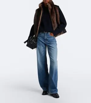 Moncler Tadorne Shearling-trimmed Down Vest