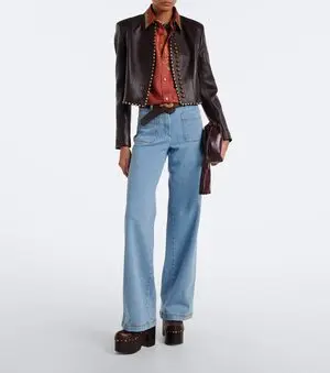 Etro Printed Silk Satin Shirt