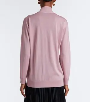 Valentino Garavani Tie-neck Oversized Wool Sweater