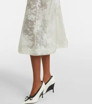 Alexander McQueen Peplum Silk Lace Corset Dress