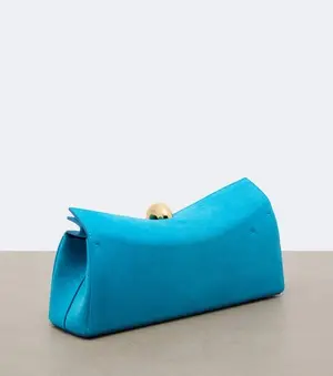 Jacquemus Valérie Croc-effect Leather Clutch - Blue