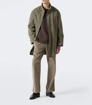 THE ROW Paulo Cotton Corduroy Straight Pants - Green