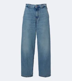AMI Paris Mid-rise Wide-leg Jeans