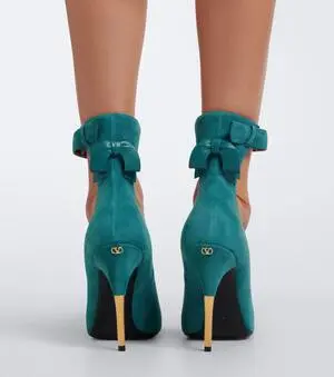 Valentino Garavani Fatale Bow-detail Suede Pumps