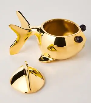Jonathan Adler Fish Brass Container