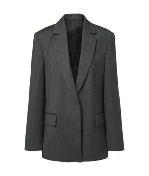 TOTEME Herringbone Wool Blazer - Grey
