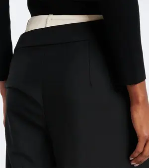 RÓHE Wool And Mohair Paneled Wide-leg Pants