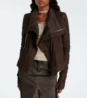 Rick Owens Classic Biker Suede Jacket