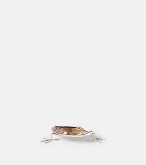 TAVARES 1922 Bird Edit Shell And Sterling Silver Decorative Object