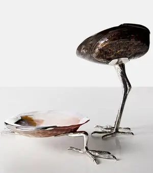 TAVARES 1922 Bird Edit Shell And Sterling Silver Decorative Object