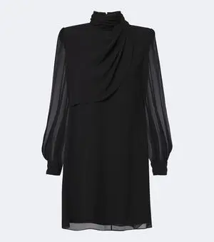Valentino Garavani Draped Silk Georgette Minidress