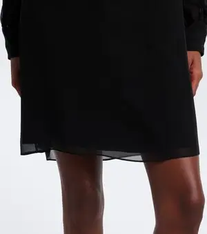 Valentino Garavani Draped Silk Georgette Minidress