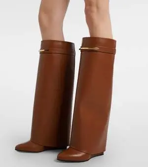 Givenchy Shark Leather Knee-high Boots