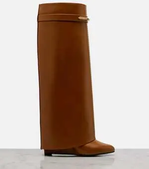 Givenchy Shark Leather Knee-high Boots
