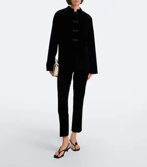 RÓHE Cotton Velvet Cigarette-leg Pants