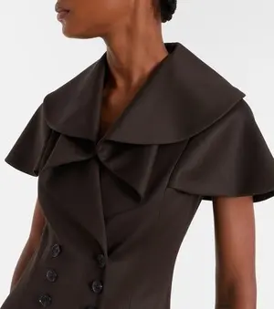 Alexander McQueen Draped Wool Minidress